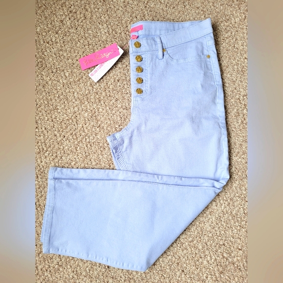 Lilly Pulitzer | Jeans | Lilly Pulitzer Cotton Blue Pants Jeans Size 4 ...